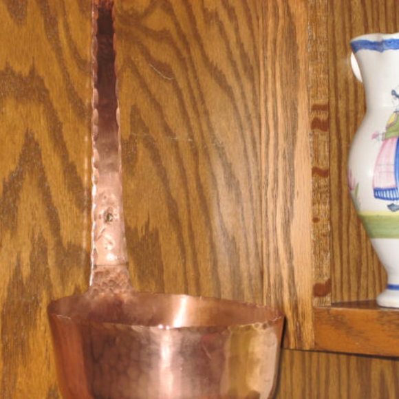 Antique | Accents | Antique French Copper Hammered Ladle Dipper Early ...
